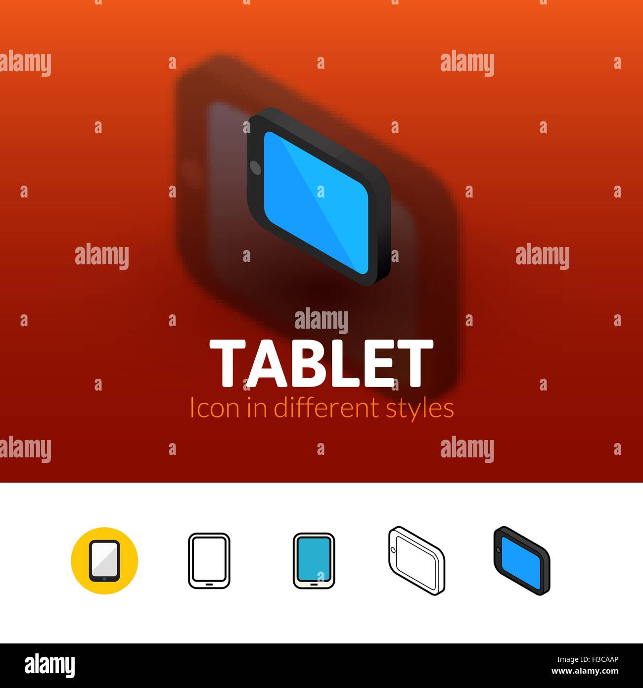 Tablet pc thin line Stock Vector Images - Alamy