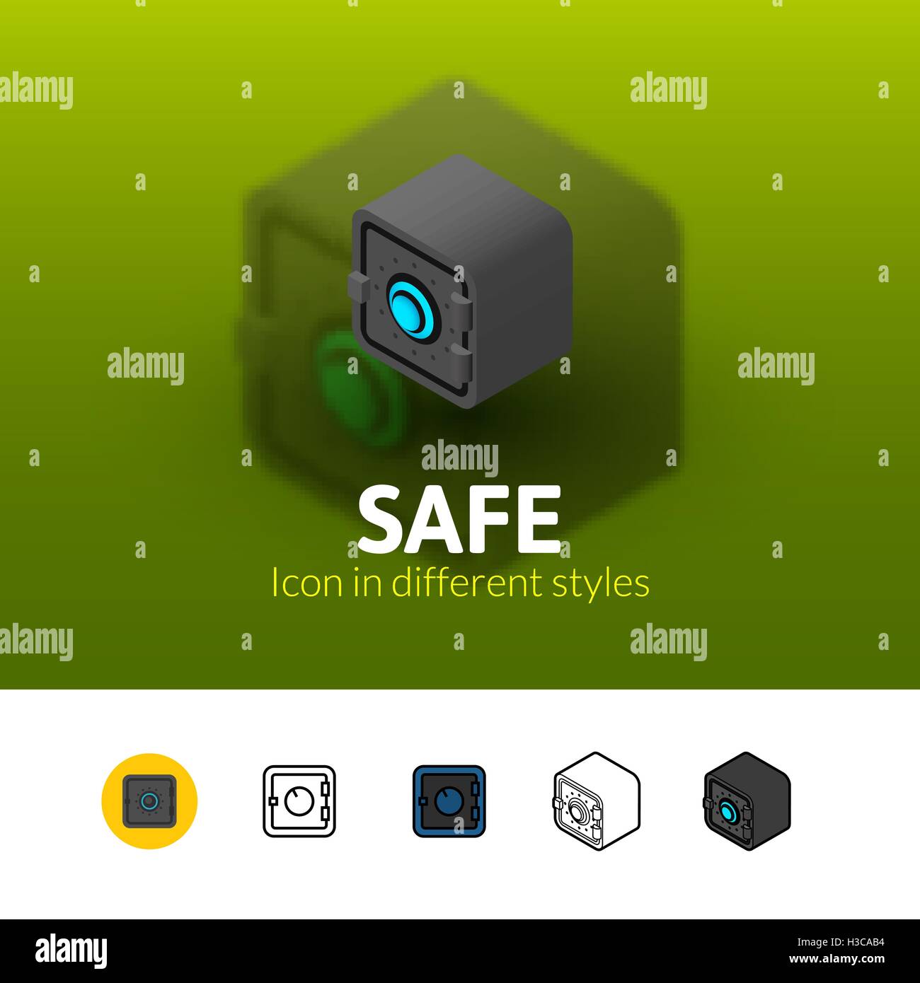 Safe icon in different style Stock Vector Image & Art - Alamy