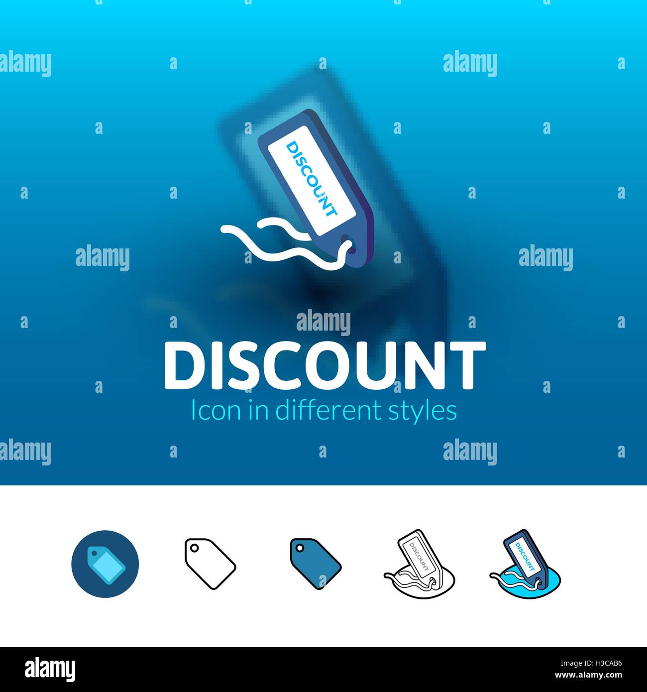 Discount icon in different style Stock Vector Image & Art - Alamy