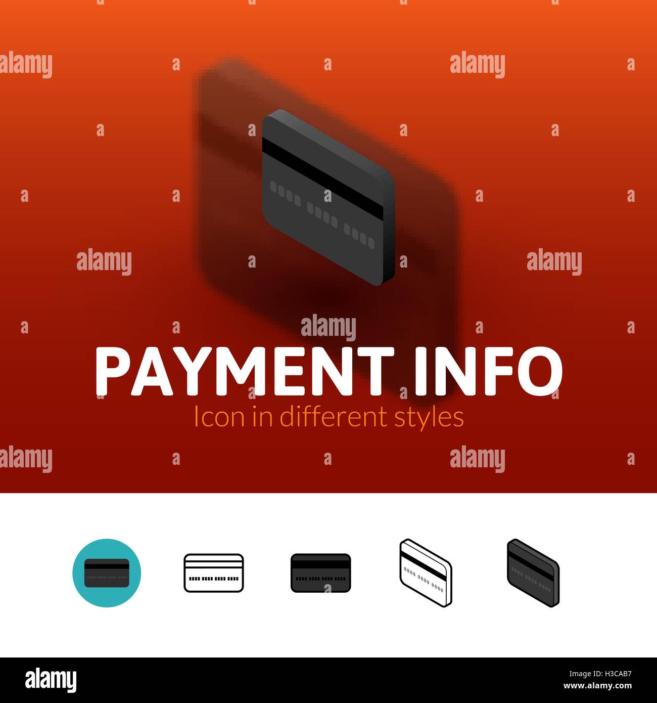 Payment info icon in different style Stock Vector Image & Art - Alamy