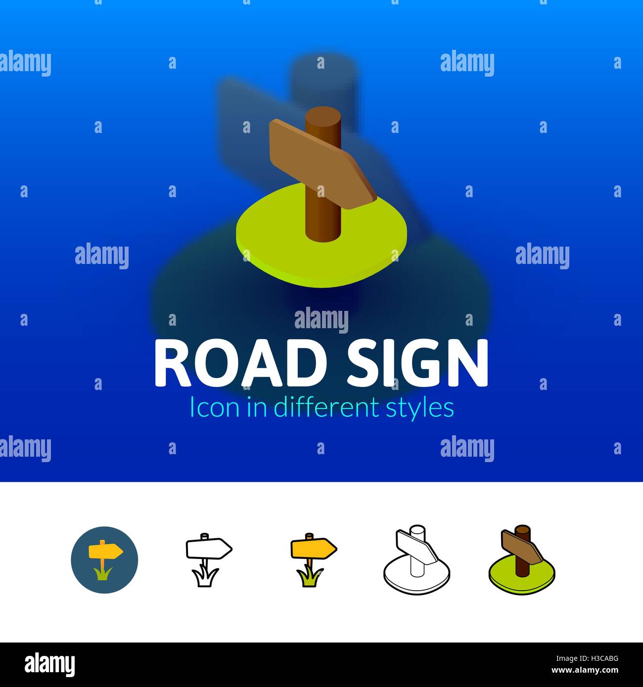 Road sign infographic different hi-res stock photography and images - Alamy