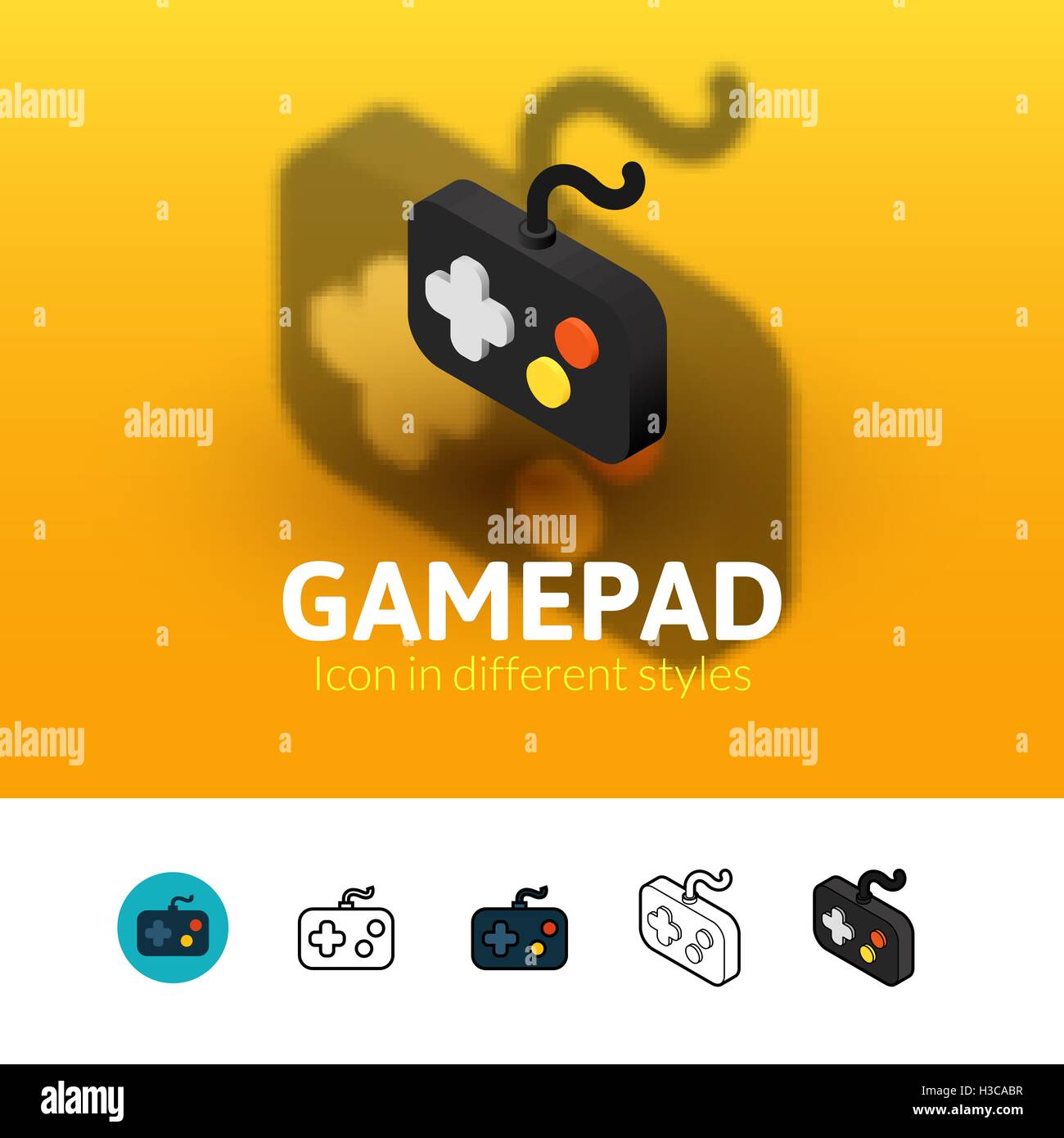 Gamepad icon in different style Stock Vector Image & Art - Alamy