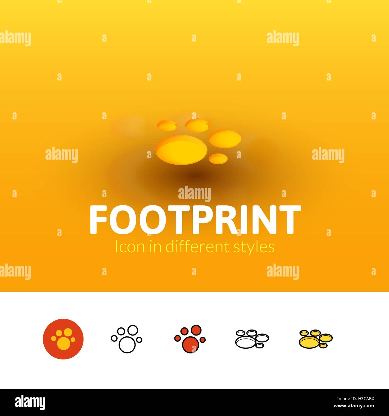 Footprint icon in different style Stock Vector Image & Art - Alamy