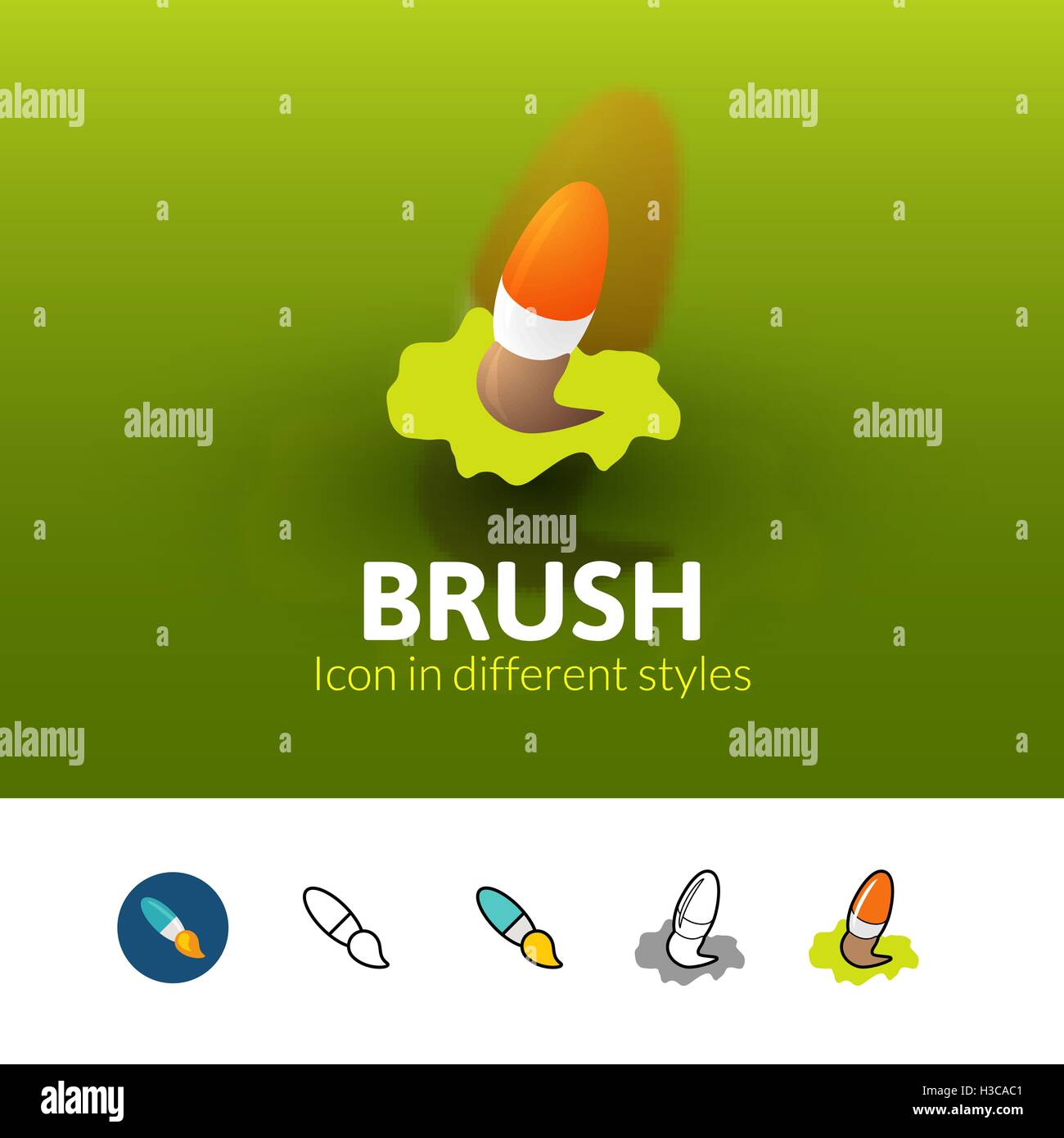 Paint brushes icon in Stock Vector Images - Alamy