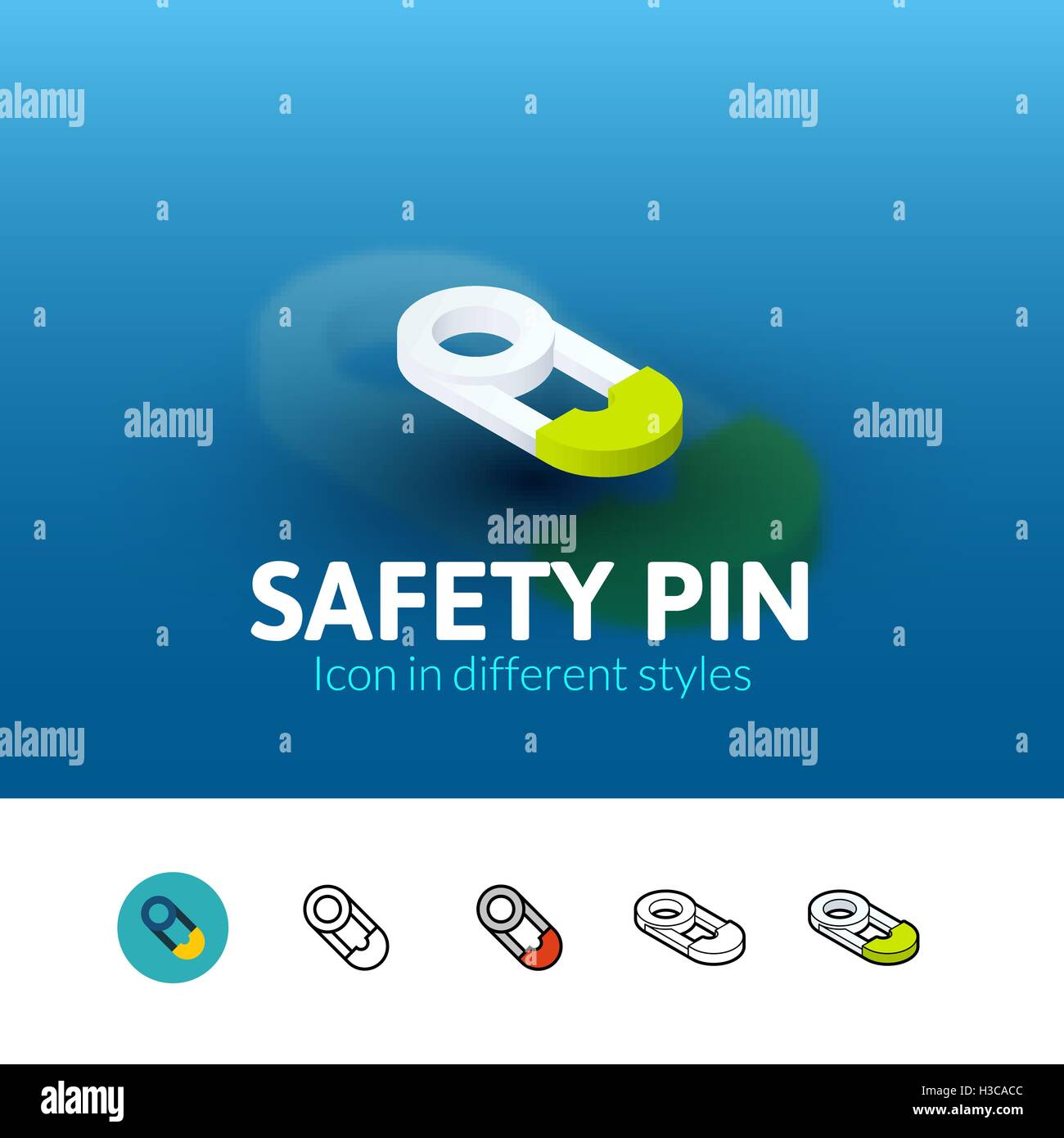 Safety pin color icon Stock Vector Images - Alamy
