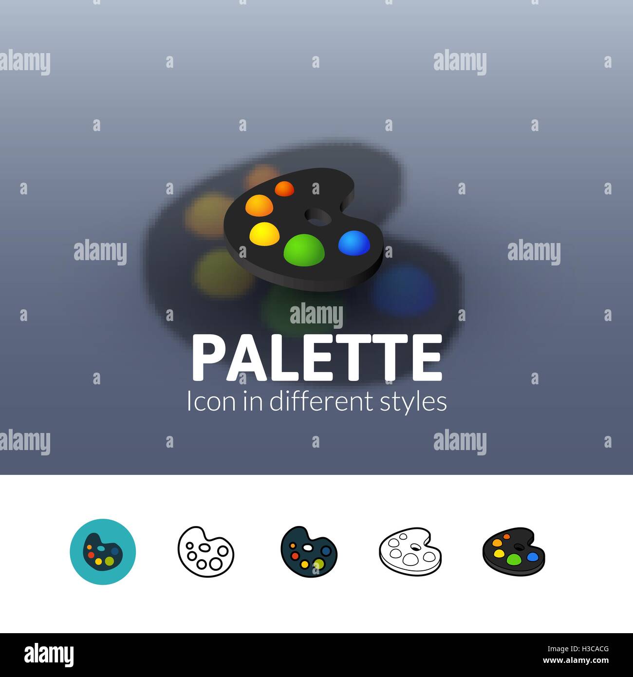 Palette icon in different style Stock Vector Image & Art - Alamy