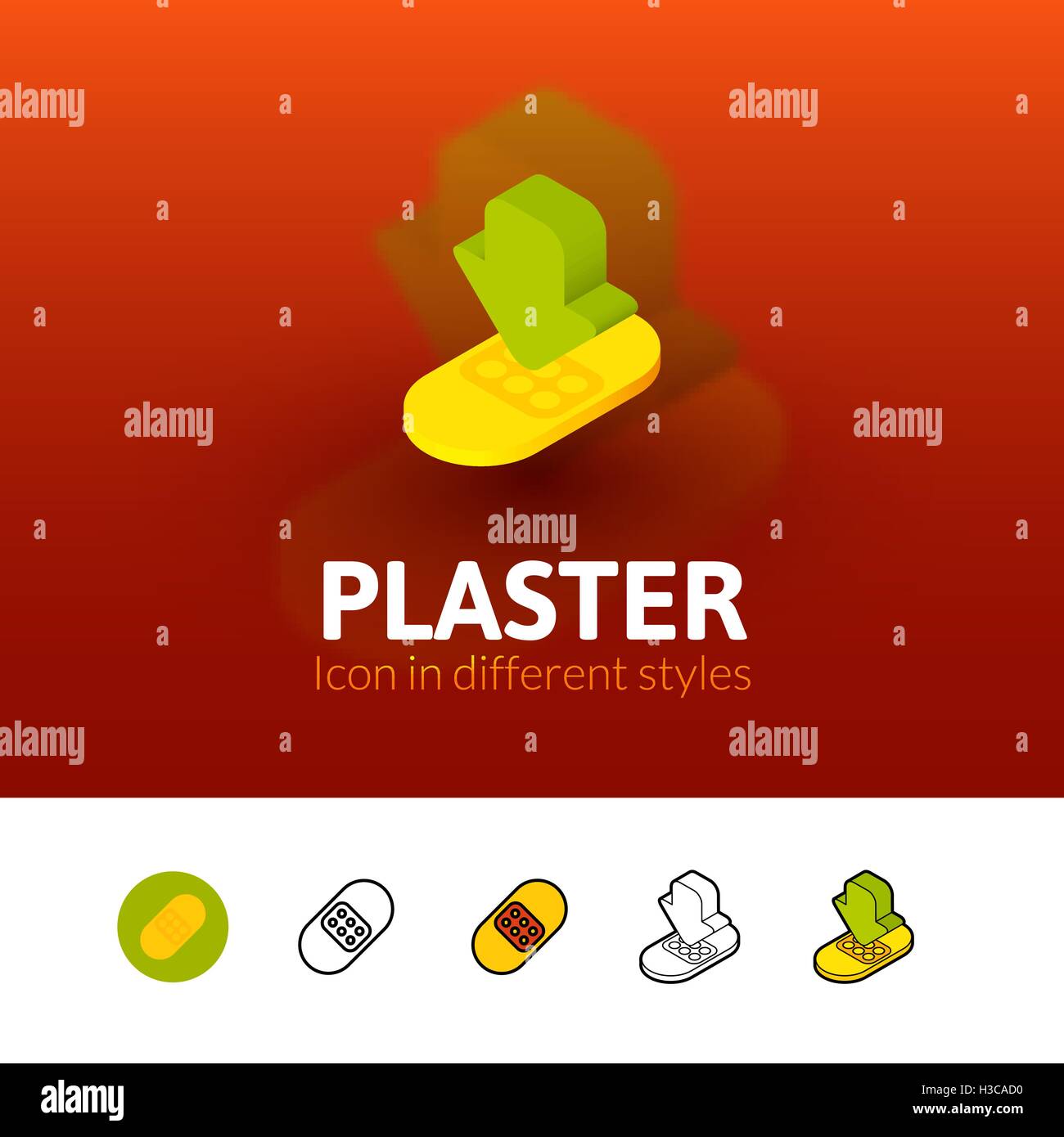 Plaster icon in different style Stock Vector Image & Art - Alamy
