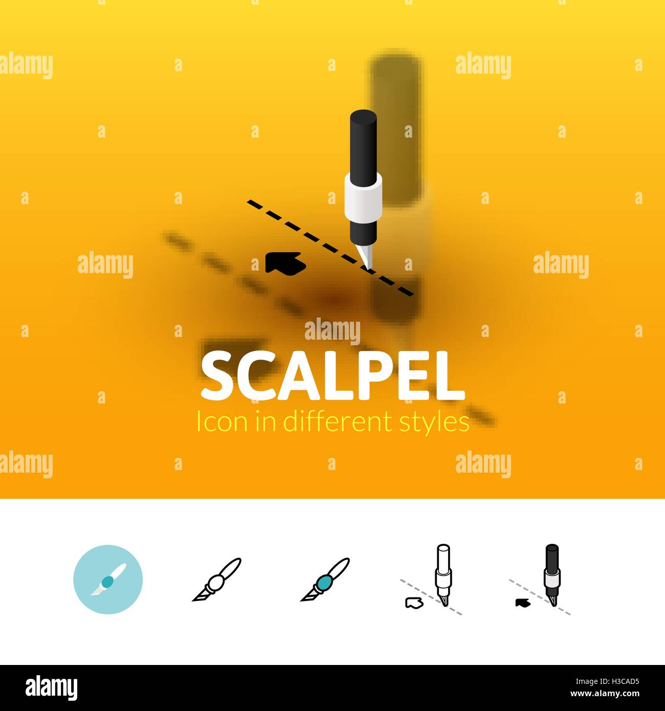 Scalpel icon in different style Stock Vector Image & Art - Alamy