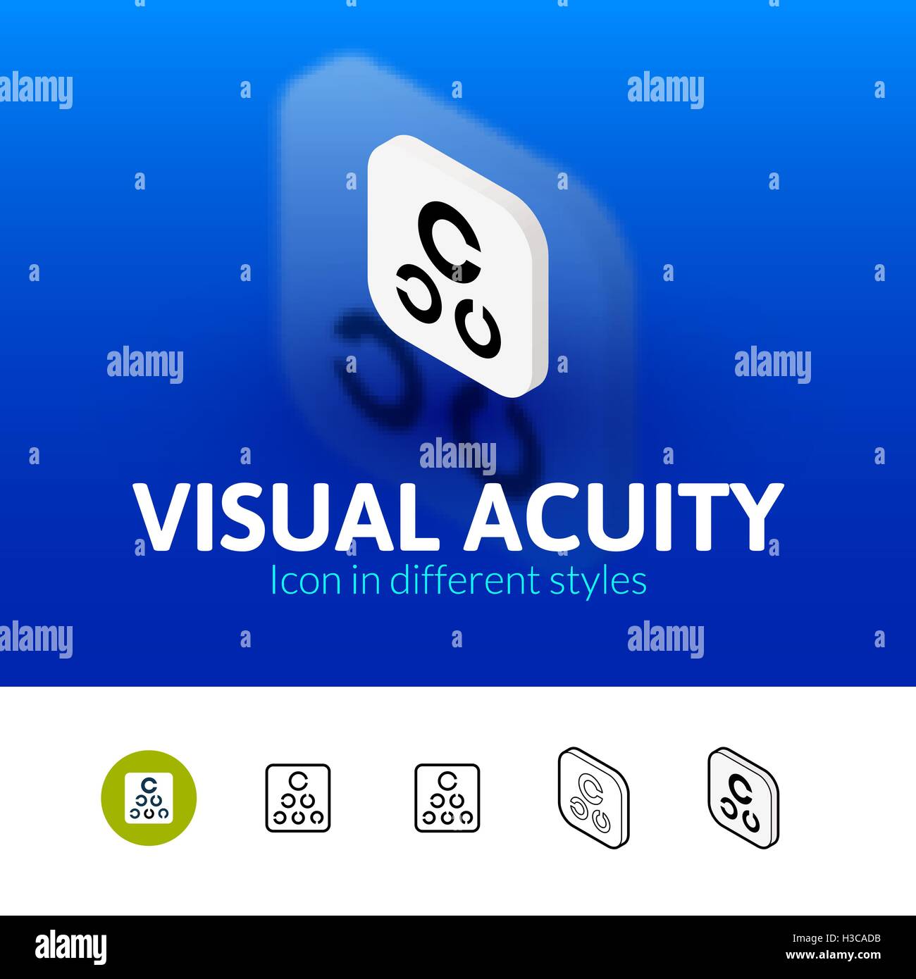 Visual acuity icon in different style Stock Vector Image & Art - Alamy