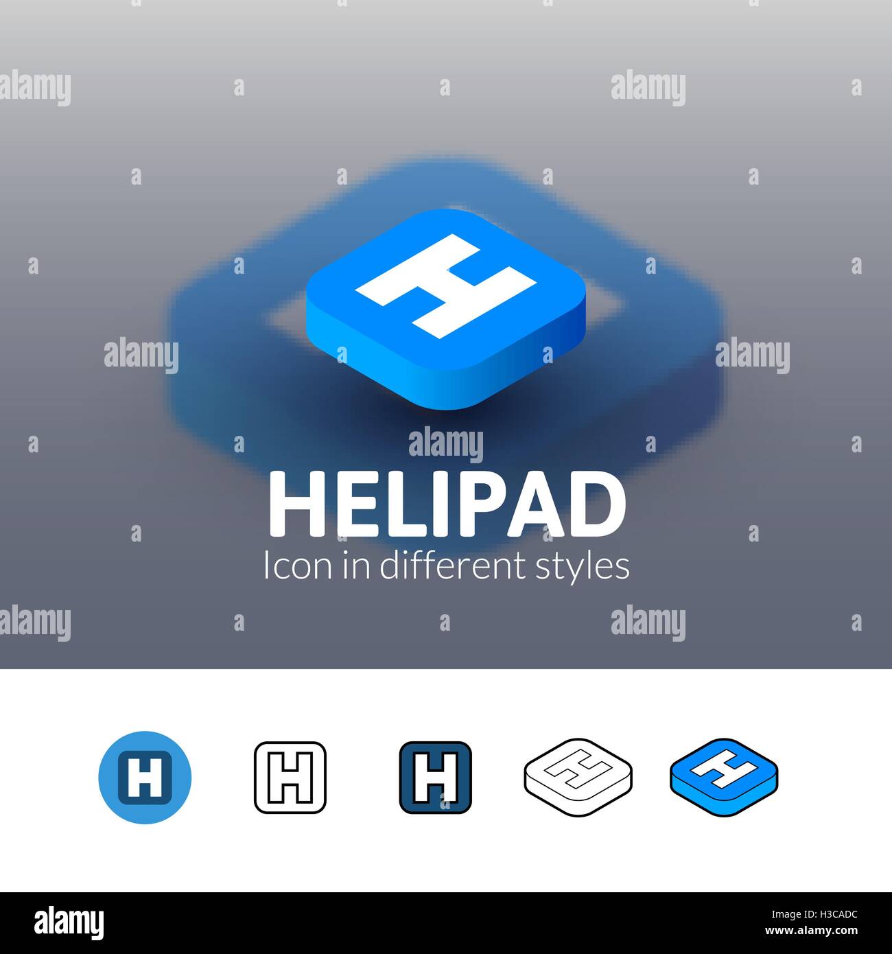 Landing icon line style Stock Vector Images - Alamy