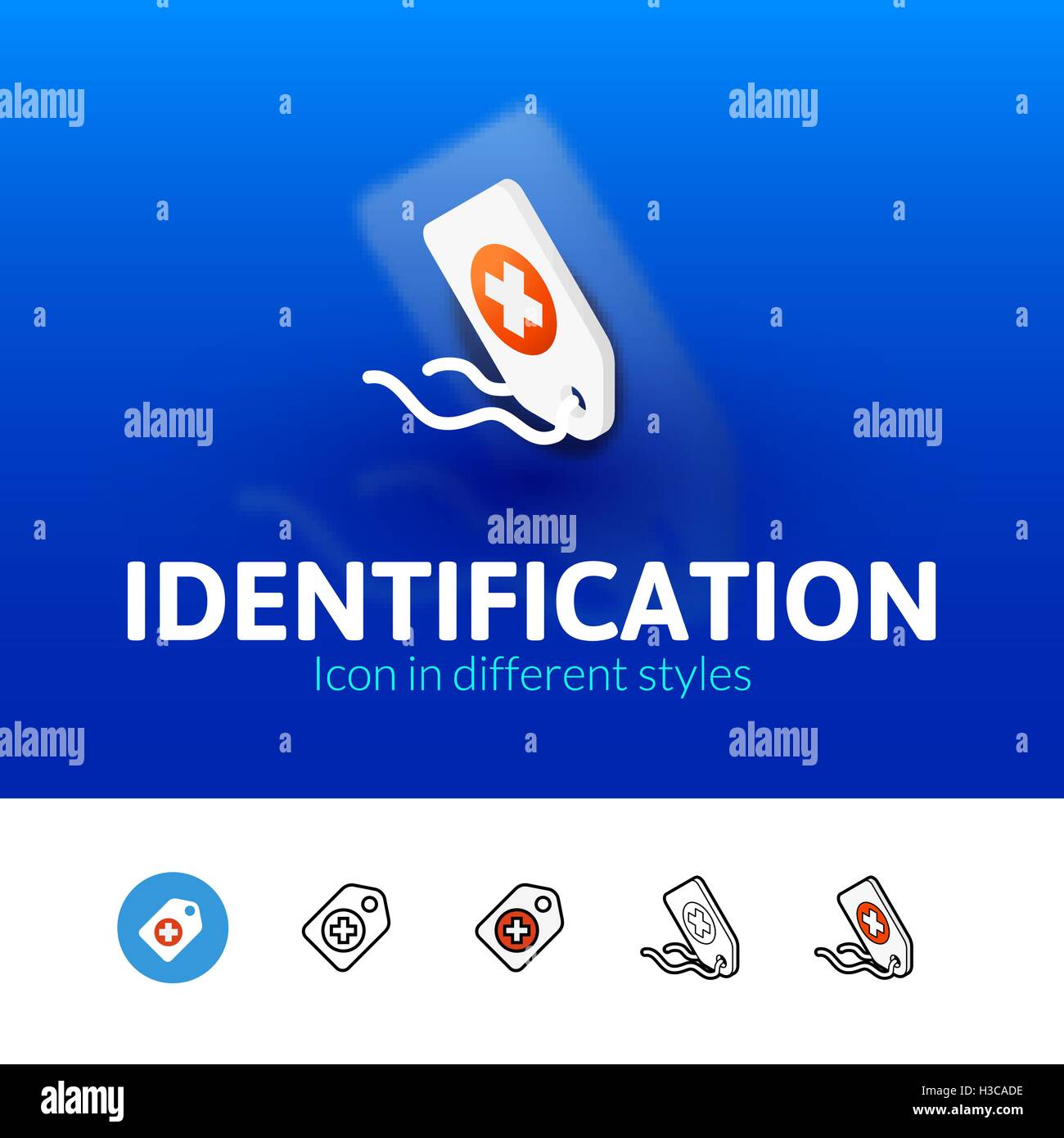 Identification icon in different style Stock Vector Image & Art - Alamy