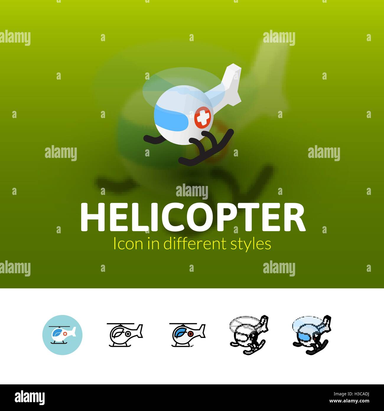 Helicopter icon in different style Stock Vector Image & Art - Alamy