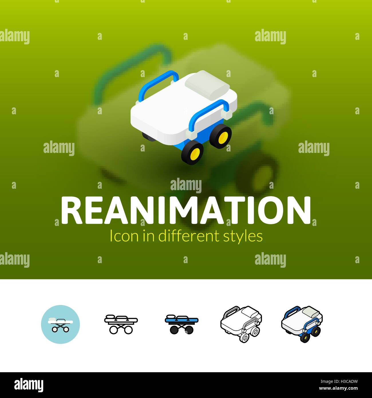 Reanimation icon in different style Stock Vector Image & Art - Alamy