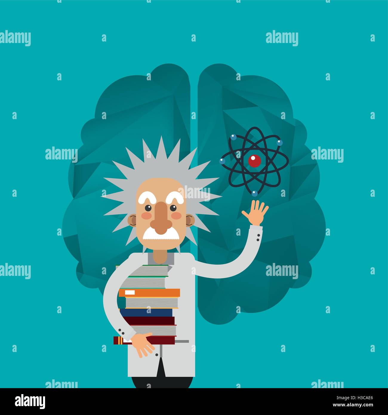 albert einstein and brain icon image Stock Vector Image & Art - Alamy