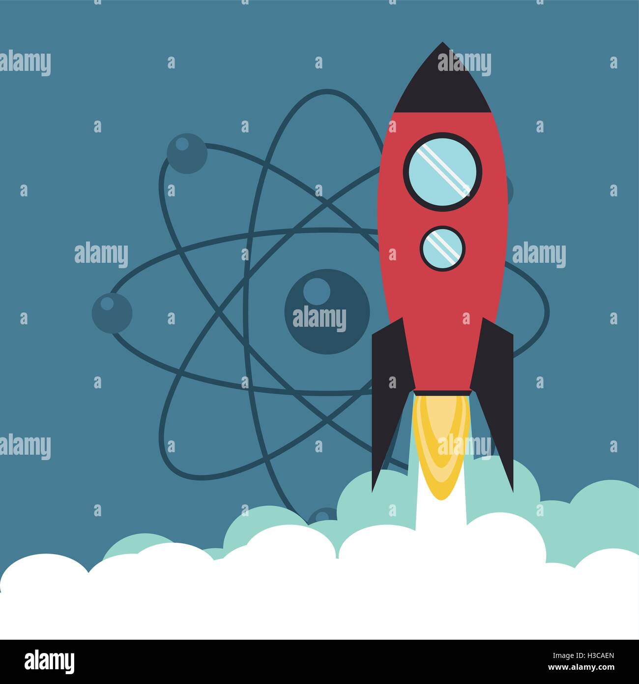 rocket with science related icons image Stock Vector Image & Art - Alamy