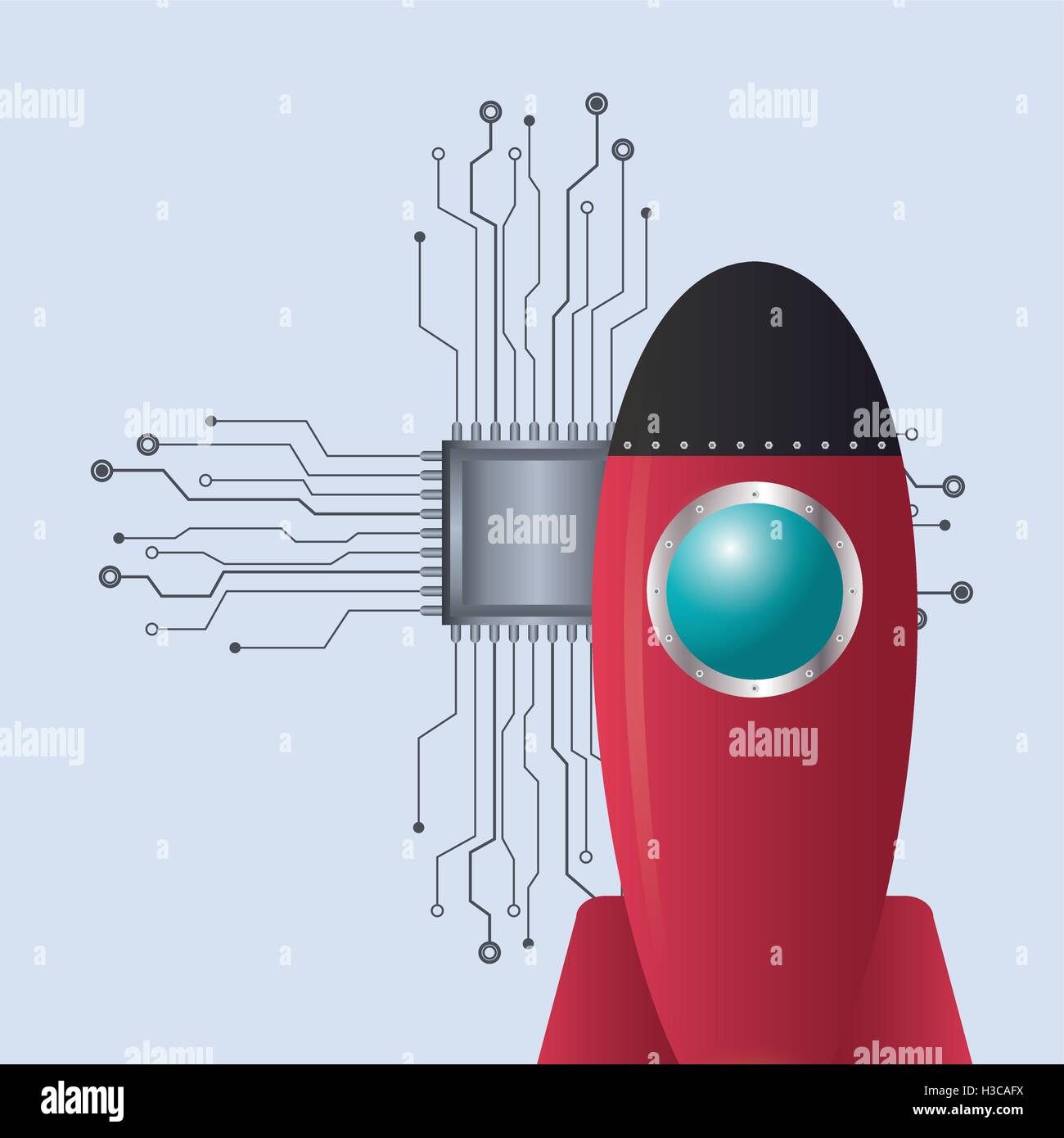 rocket with science related icons image Stock Vector Image & Art - Alamy