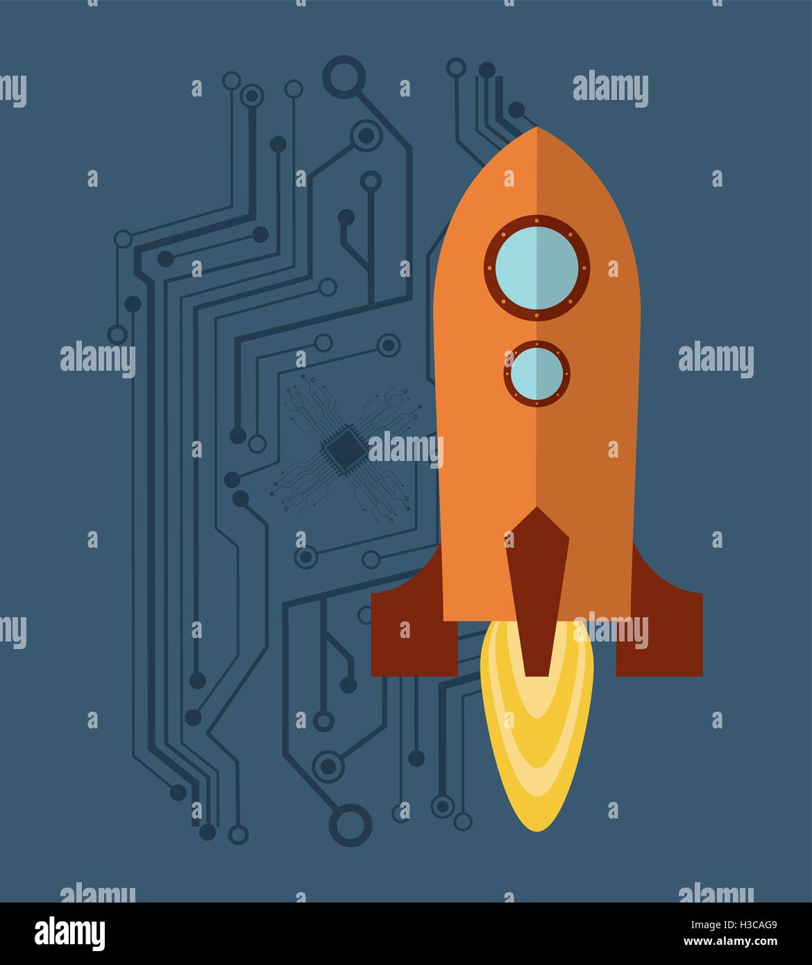 rocket with science related icons image Stock Vector Image & Art - Alamy