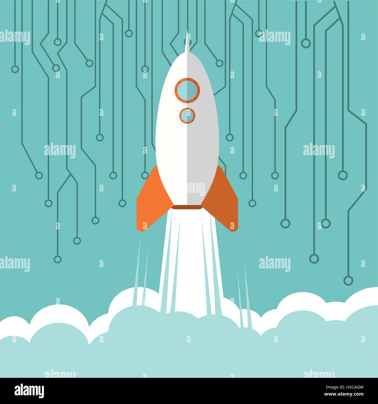 rocket with science related icons image Stock Vector Image & Art - Alamy