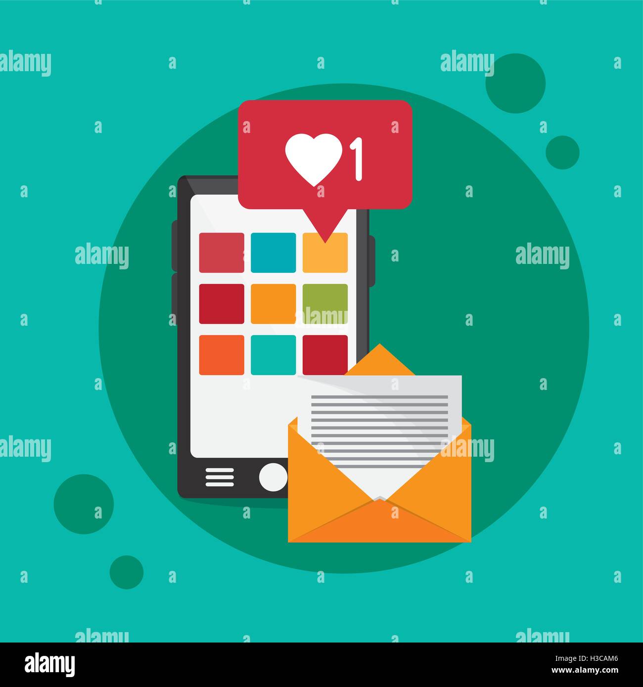 digital messaging related icons image Stock Vector Image & Art - Alamy