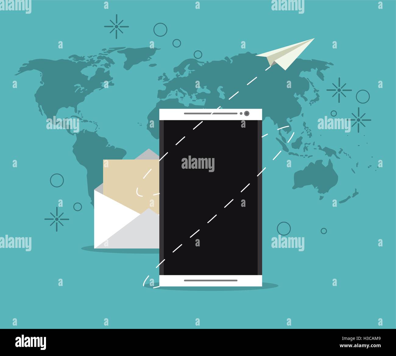 digital messaging related icons image Stock Vector Image & Art - Alamy