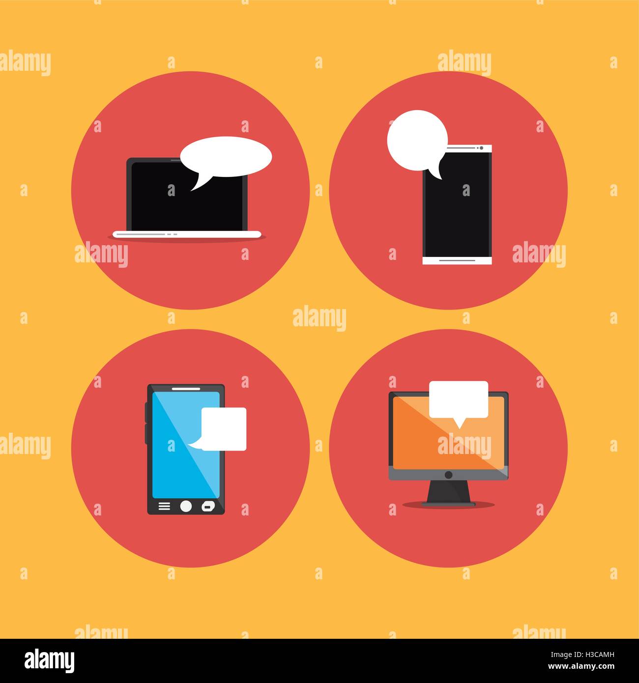 Digital messaging related icons Stock Vector Images - Alamy