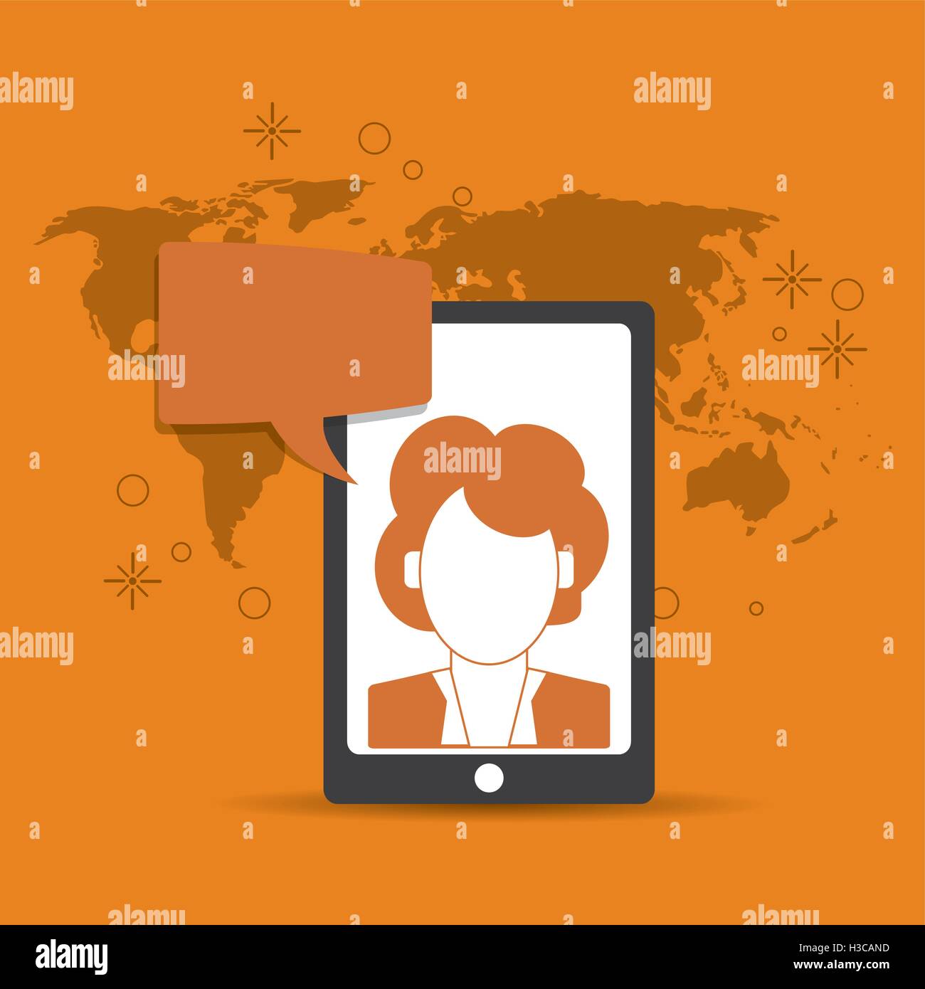 person avatar with messaging related icons image Stock Vector Image ...