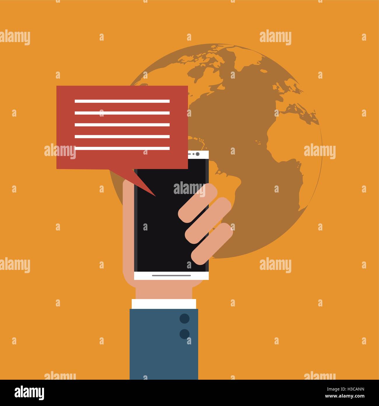 digital messaging related icons image Stock Vector Image & Art - Alamy