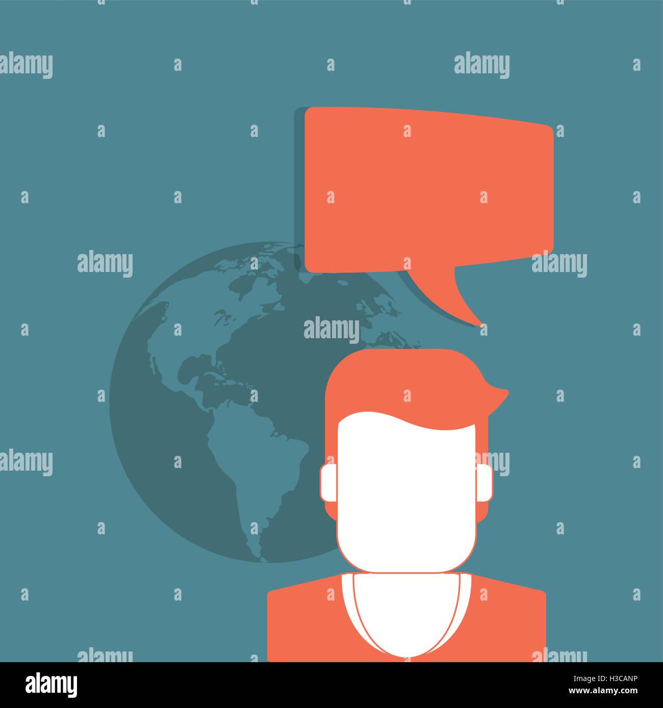 person avatar with messaging related icons image Stock Vector Image ...