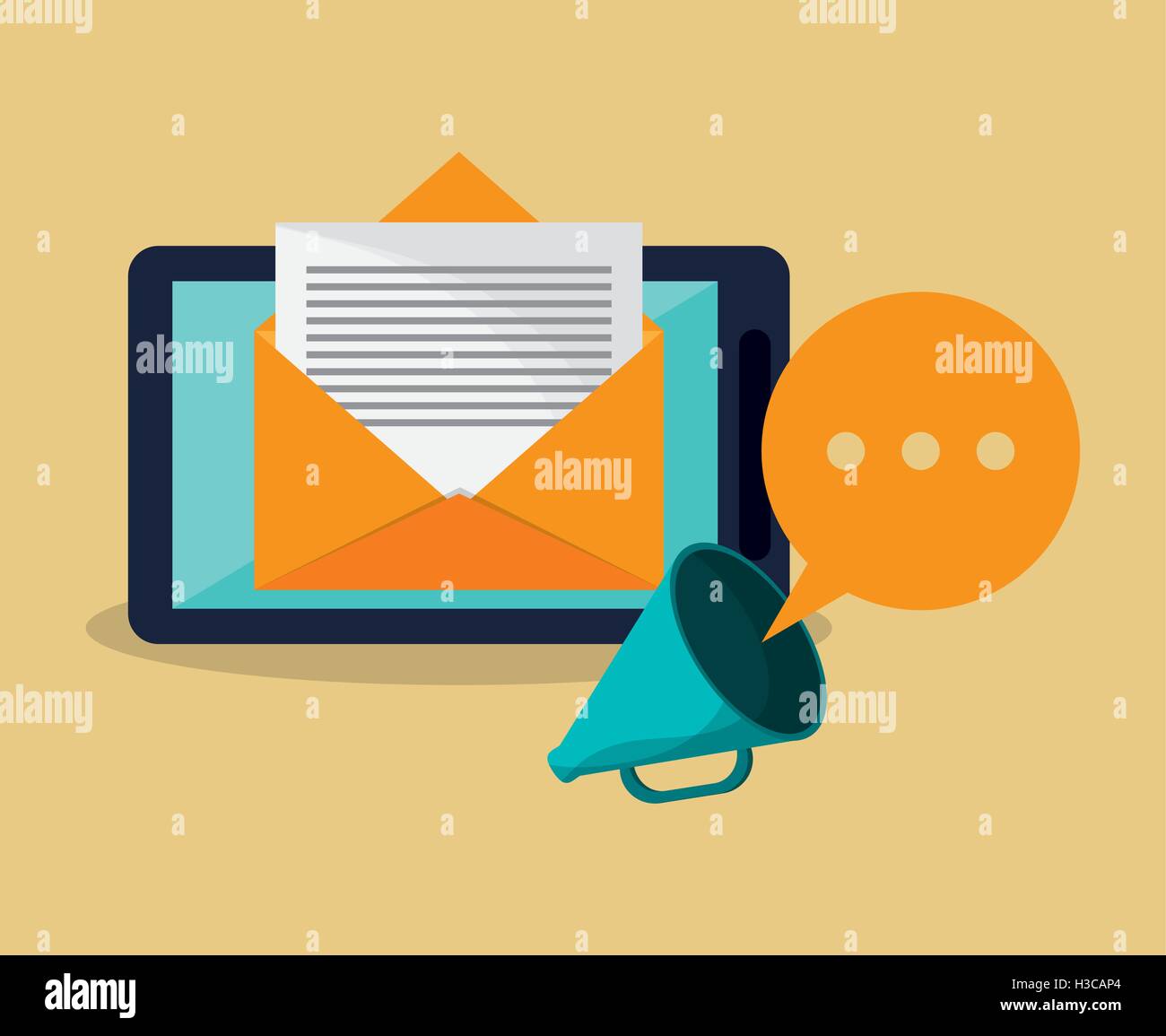 digital messaging related icons image Stock Vector Image & Art - Alamy