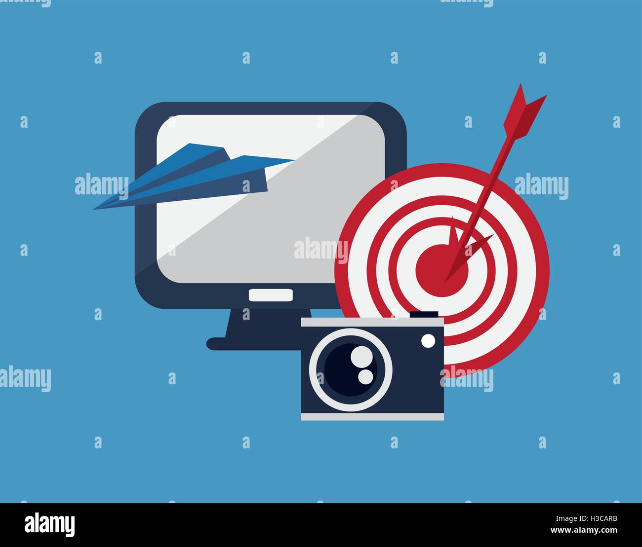 computer with icons image Stock Vector Image & Art - Alamy