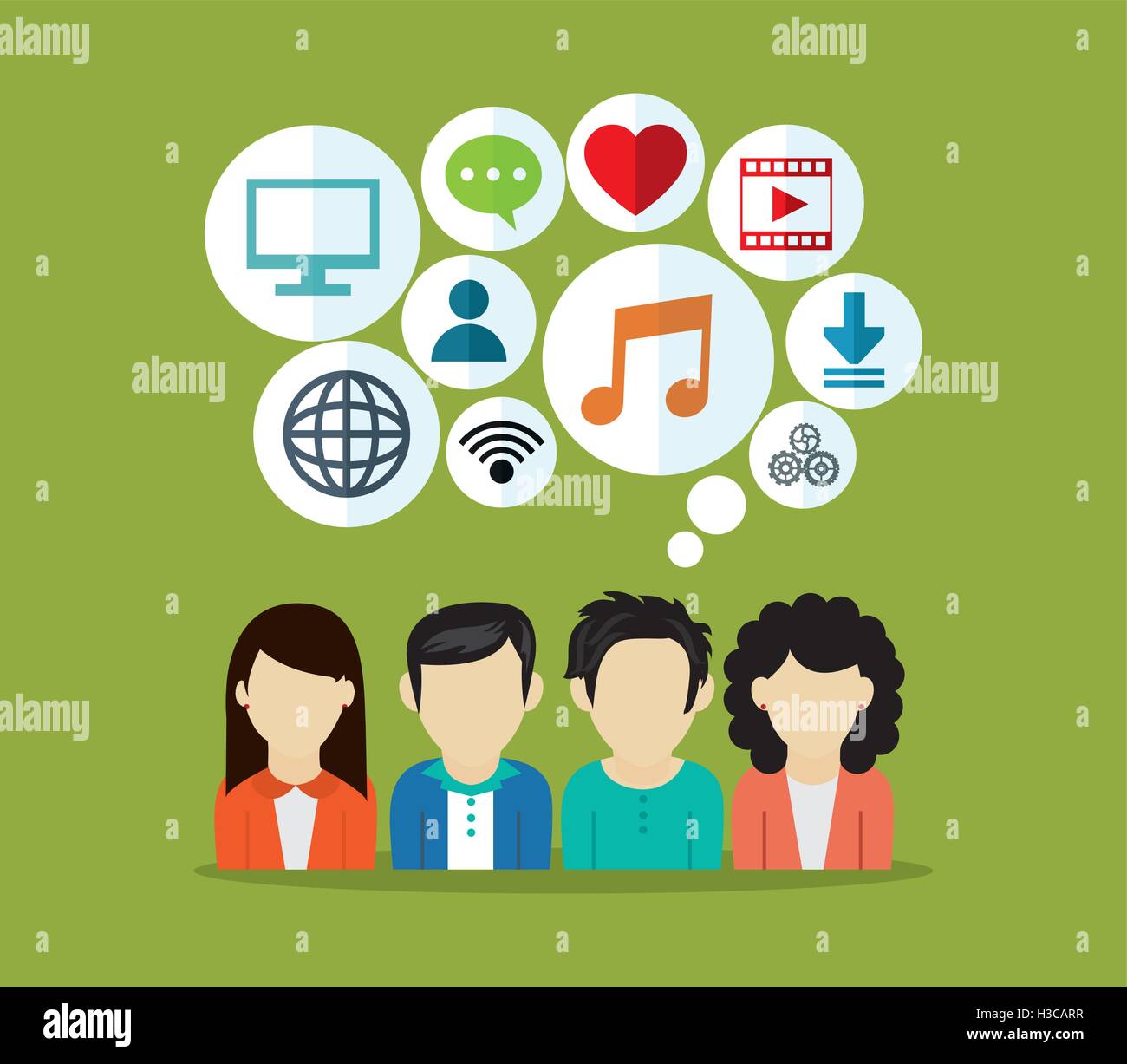 socia media related icons image Stock Vector Image & Art - Alamy