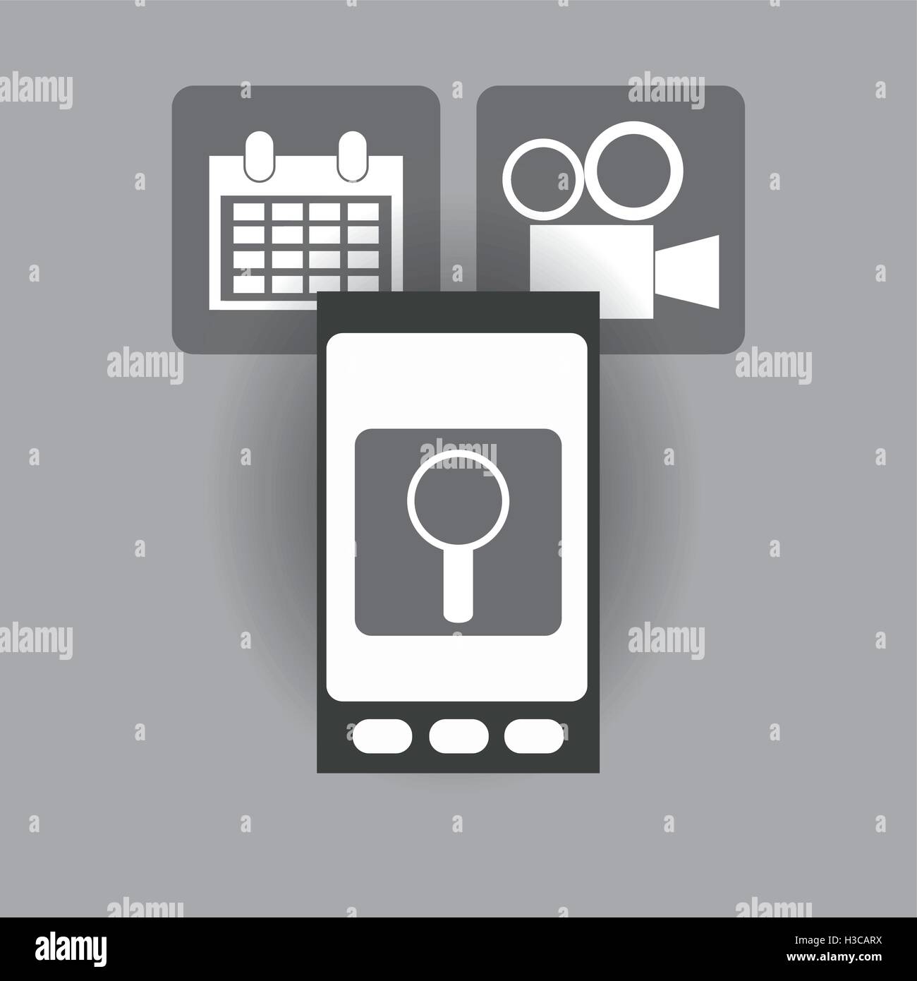 modern cellphone and icon image Stock Vector Image & Art - Alamy