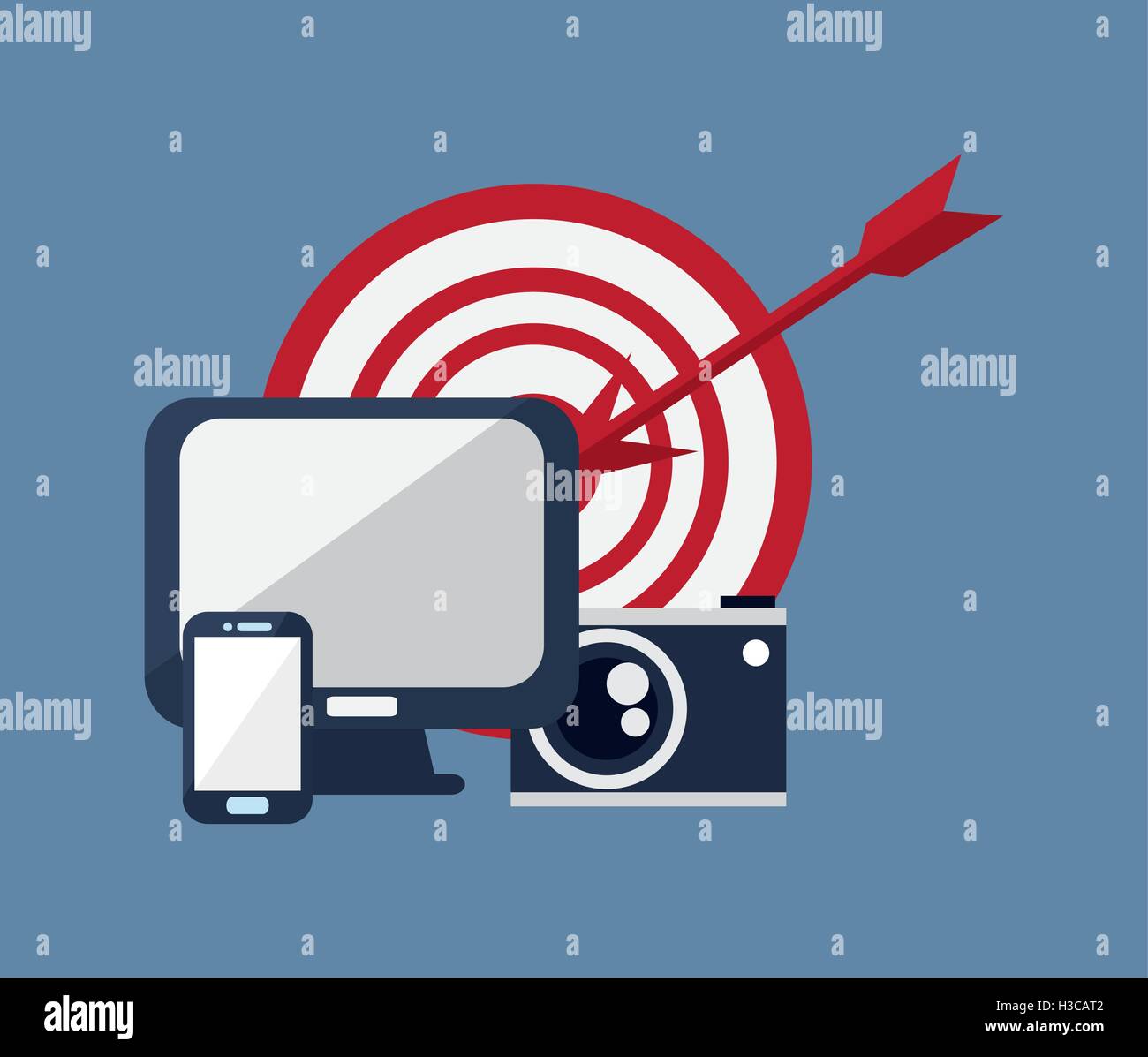 computer with icons image Stock Vector Image & Art - Alamy