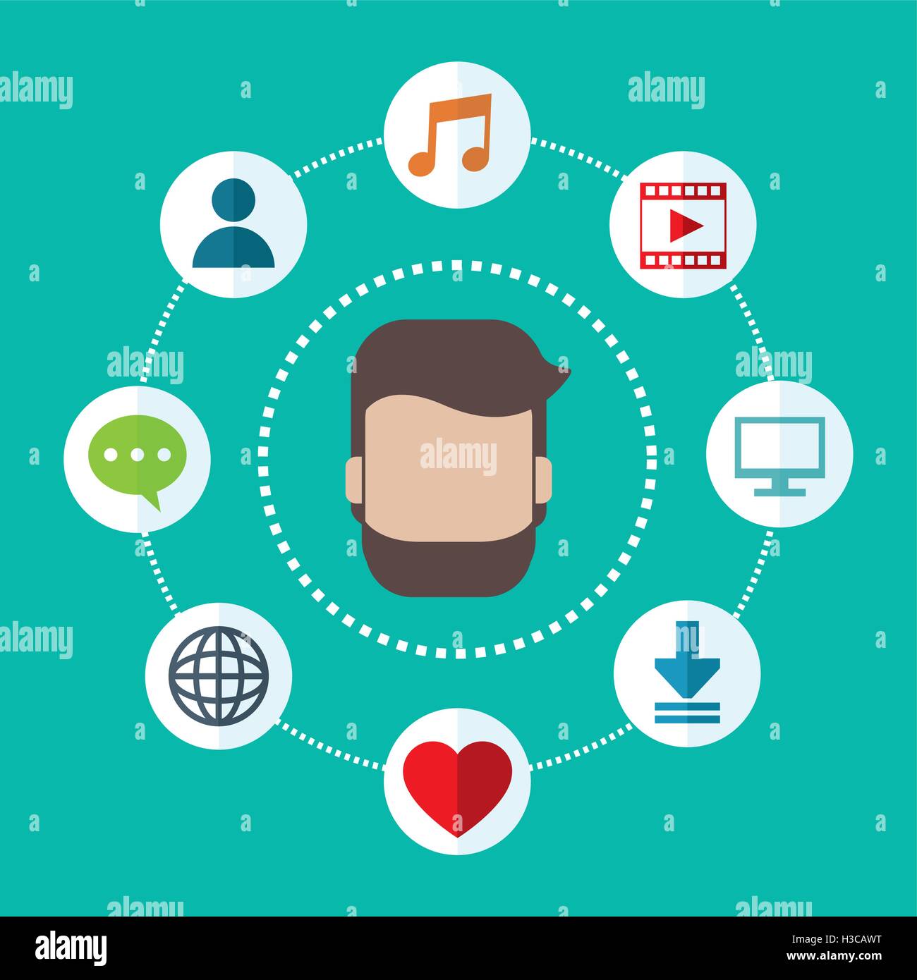 socia media related icons image Stock Vector Image & Art - Alamy