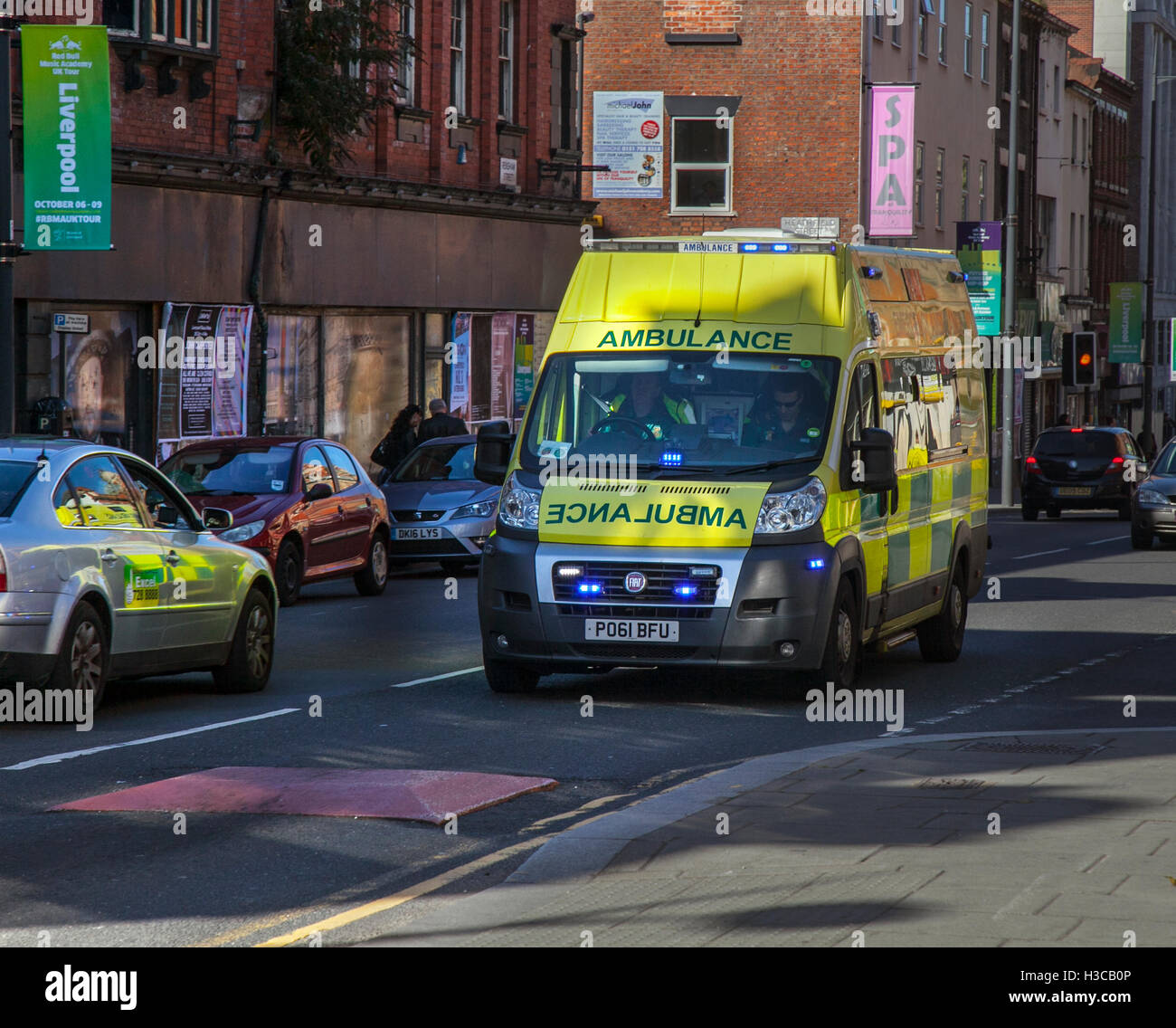 Emergency Ambulance, Liverpool, Merseyside, UK Stock Photo - Alamy