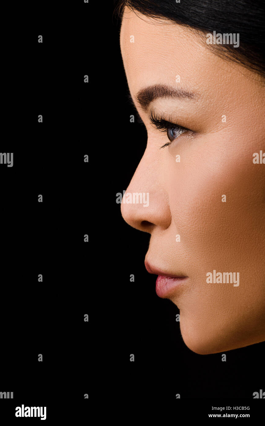 Portrait of beautiful Korean woman in studio Stock Photo - Alamy