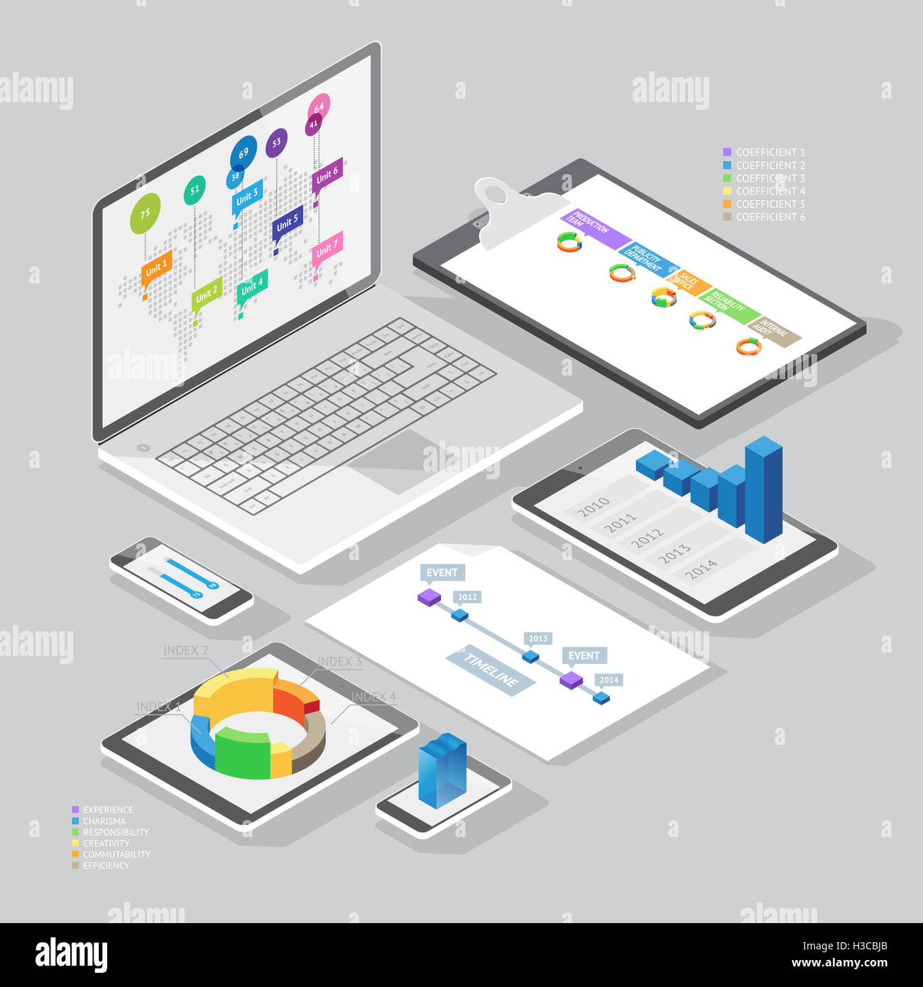 Infographic chart infochart laptop hi-res stock photography and images ...