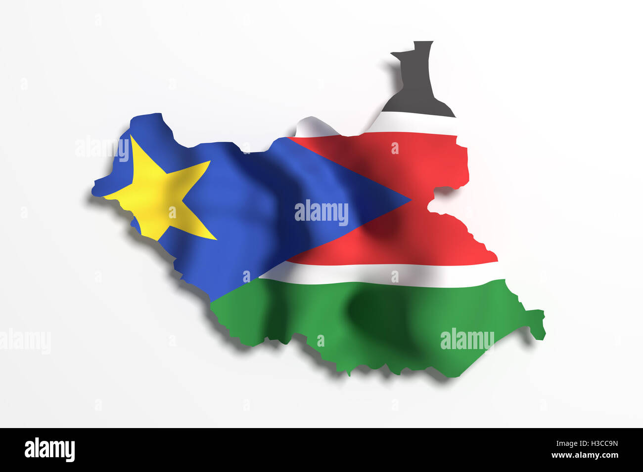 South sudan map hi-res stock photography and images - Alamy