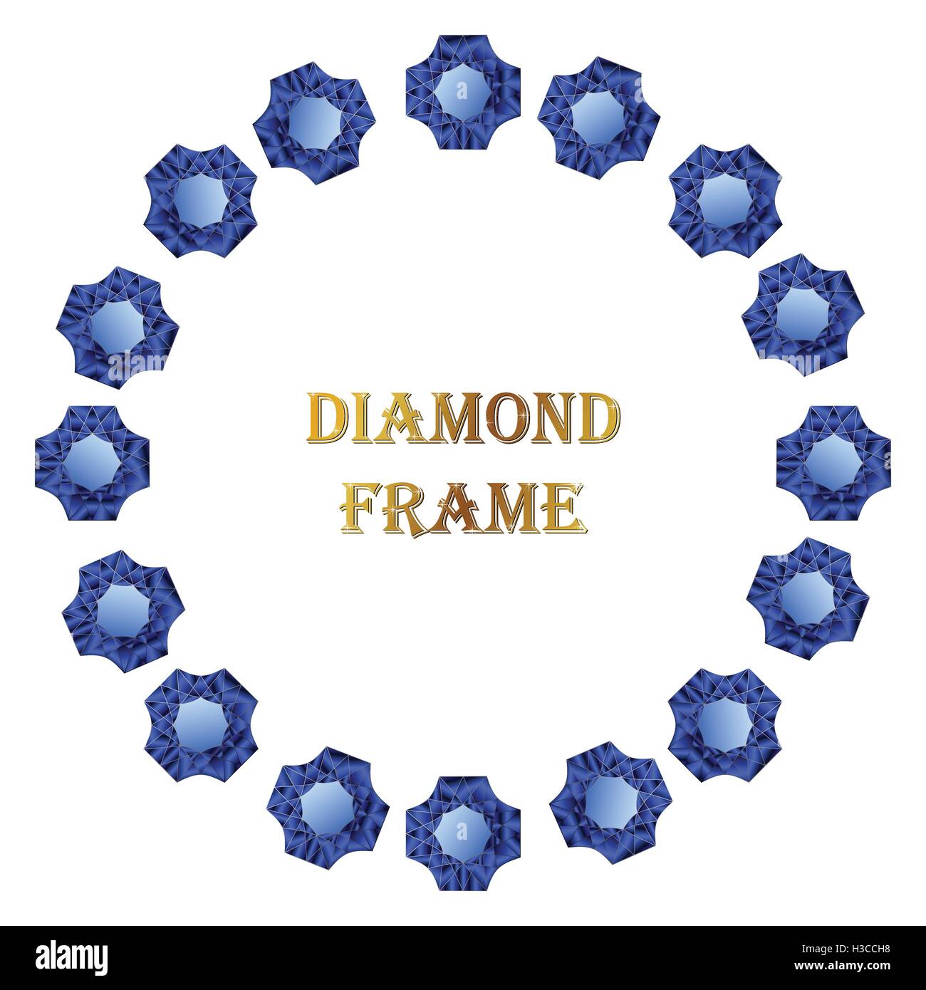 Diamonds round frame Stock Vector Image & Art - Alamy