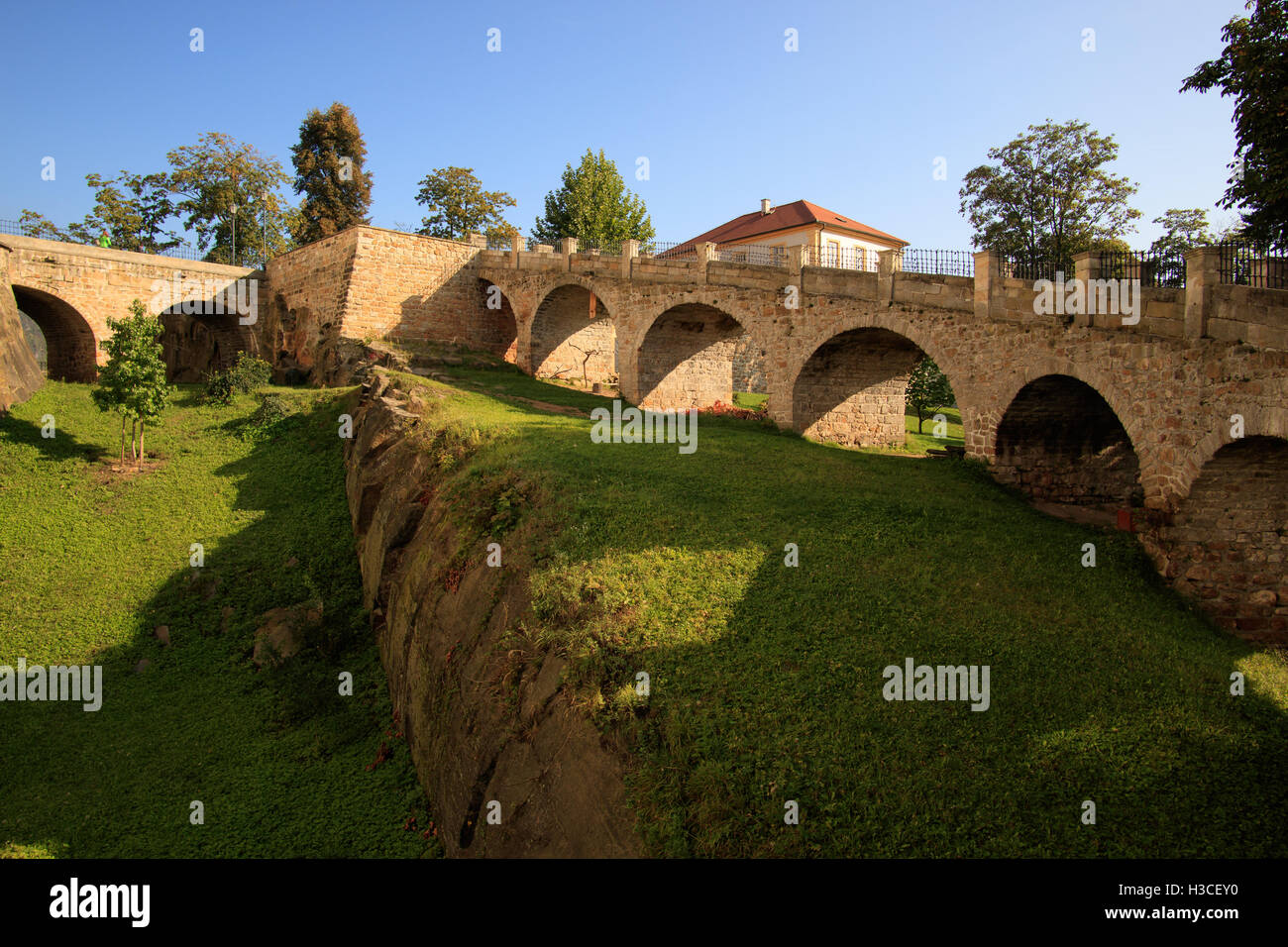 beautiful city of decin with famous castle Stock Photo - Alamy