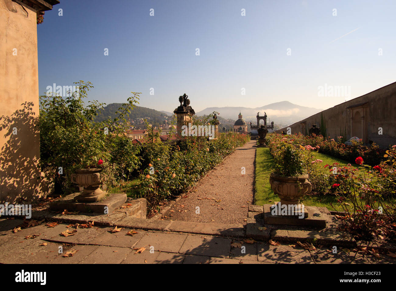 beautiful city of decin with famous castle Stock Photo - Alamy