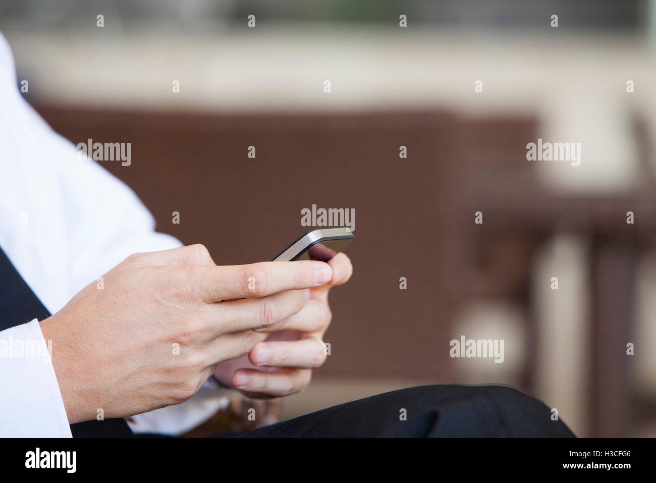 Using smartphone, close-up Stock Photo - Alamy