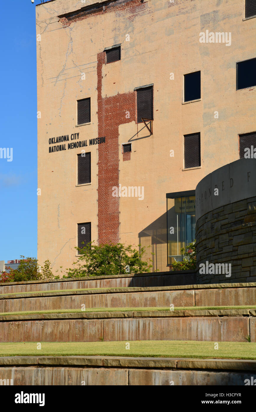 The exterior of the Oklahoma City National Memorial Museum, overlooking ...