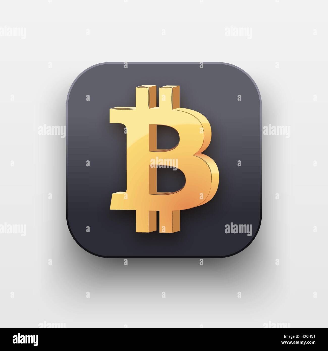 Symbol of Gold Bitcoin Stock Vector Image & Art - Alamy