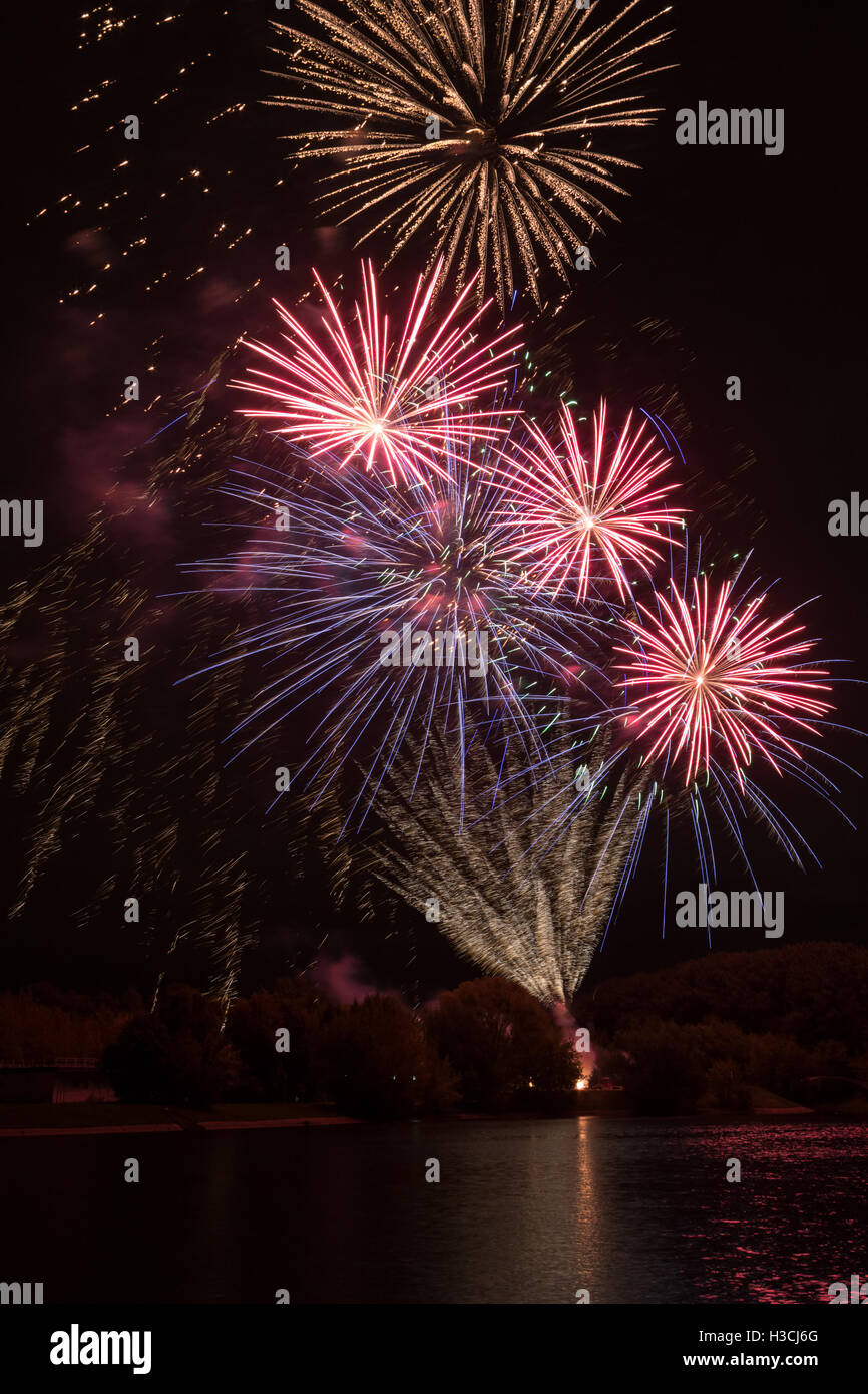 Beautiful firework evening sky hi-res stock photography and images - Alamy