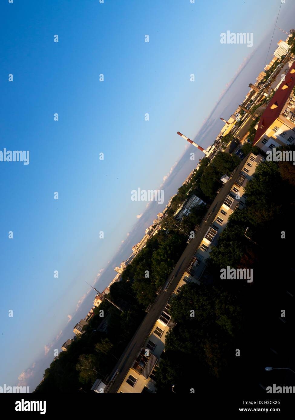 The city outdoor Factory chimneys Stock Photo - Alamy