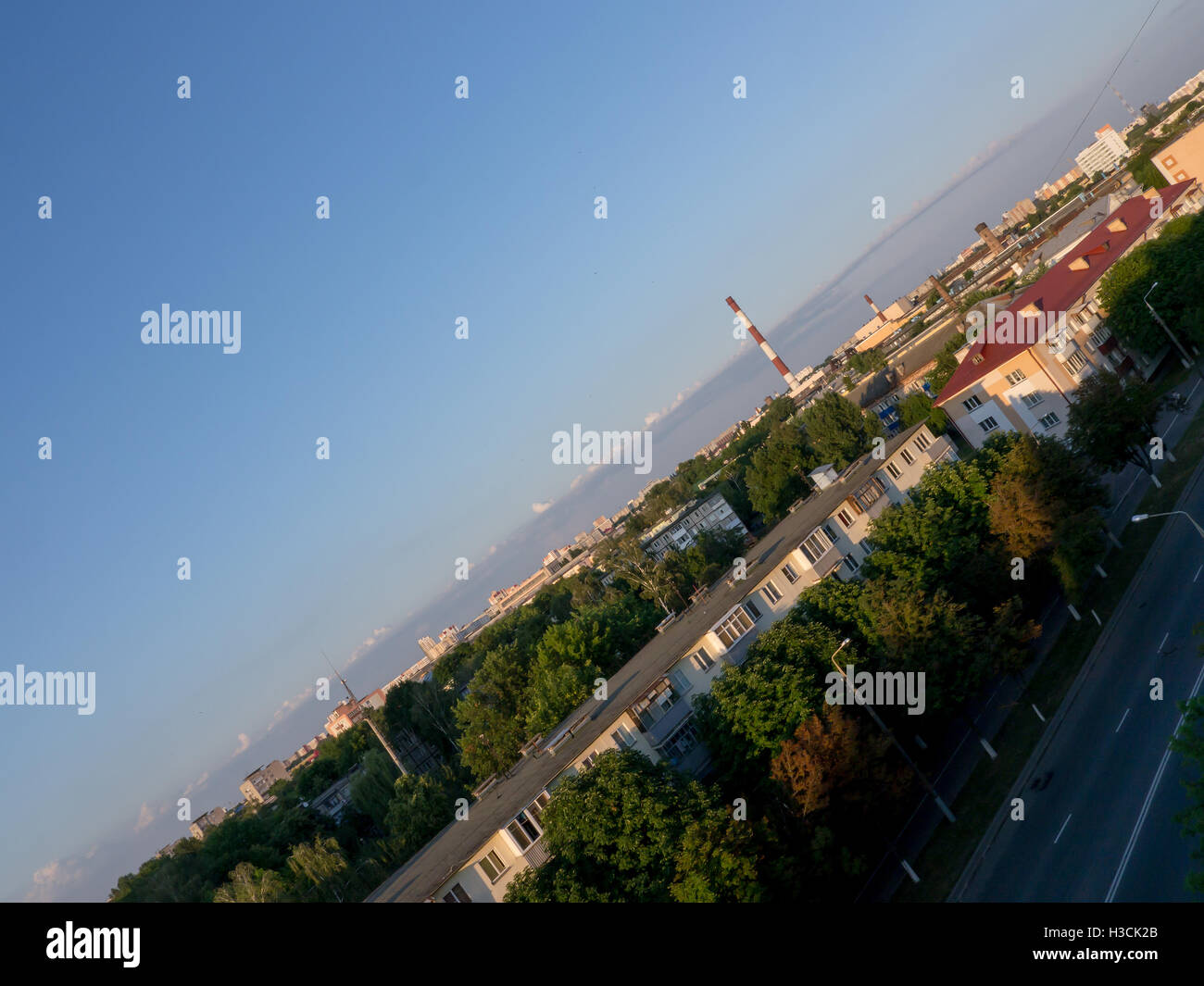 The city outdoor Factory chimneys Stock Photo - Alamy