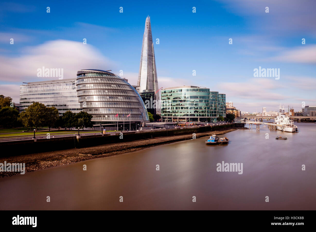 London Skyline and The River Thames, London, UK Stock Photo - Alamy