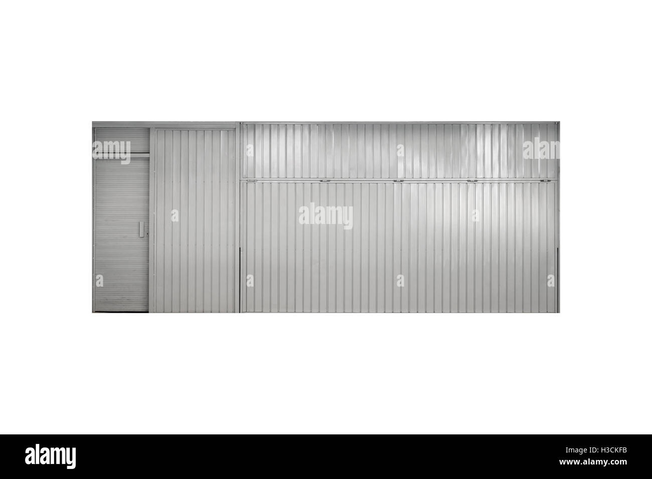Gray metal parking gate isolated on white background Stock Photo - Alamy