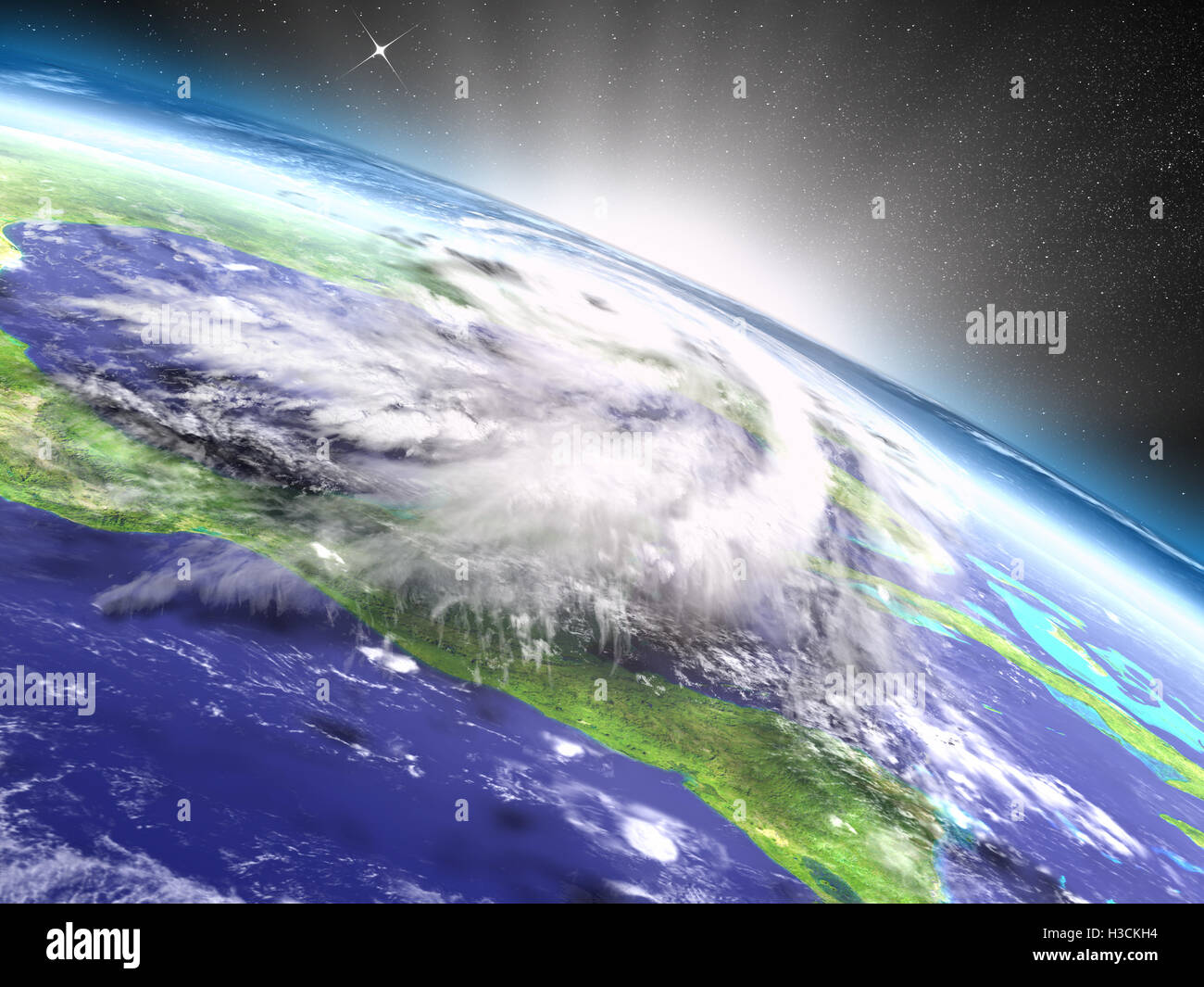 Hurricane matthew satellite image hi-res stock photography and images ...